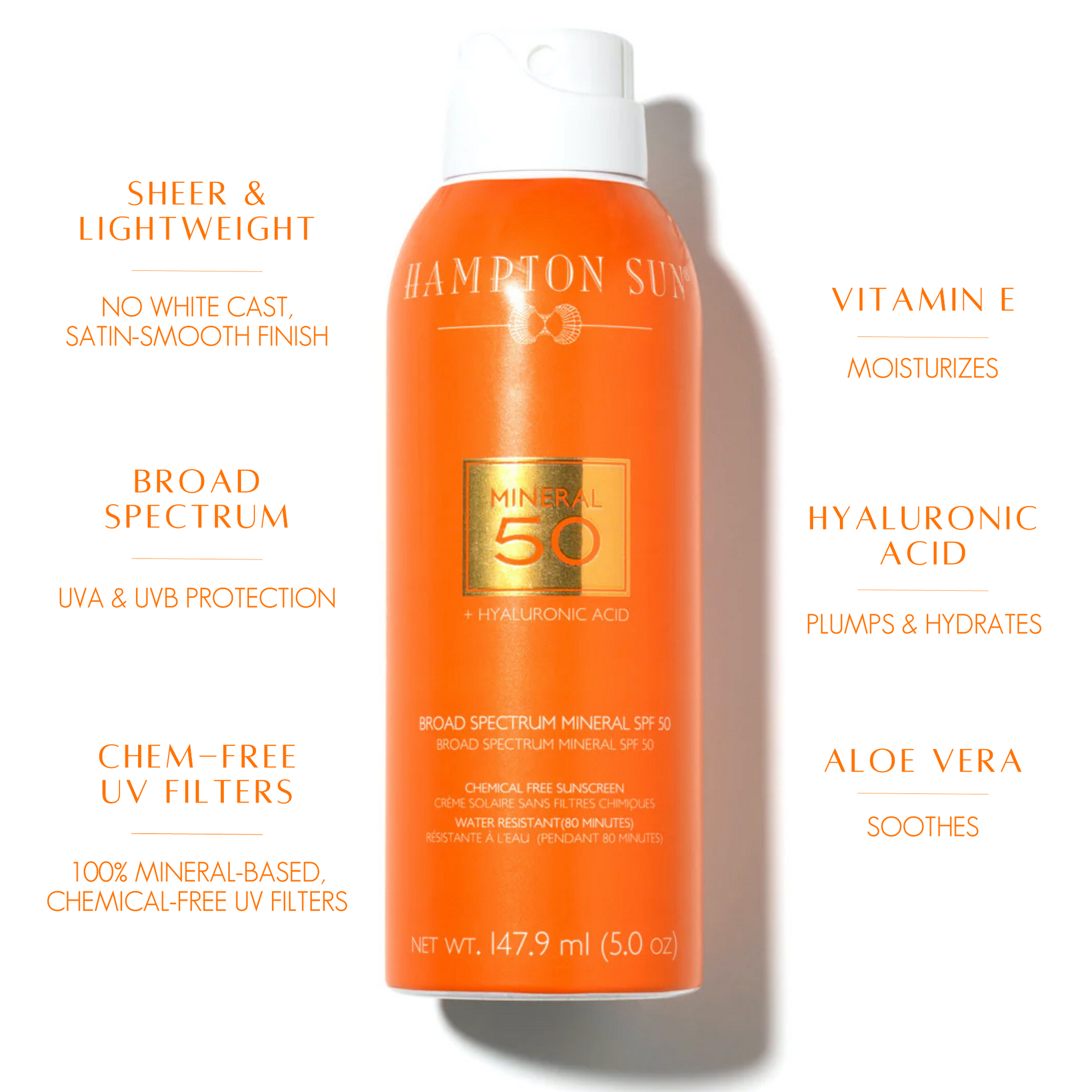 SPF 50 Mineral Sunscreen Mist – Hampton Sun